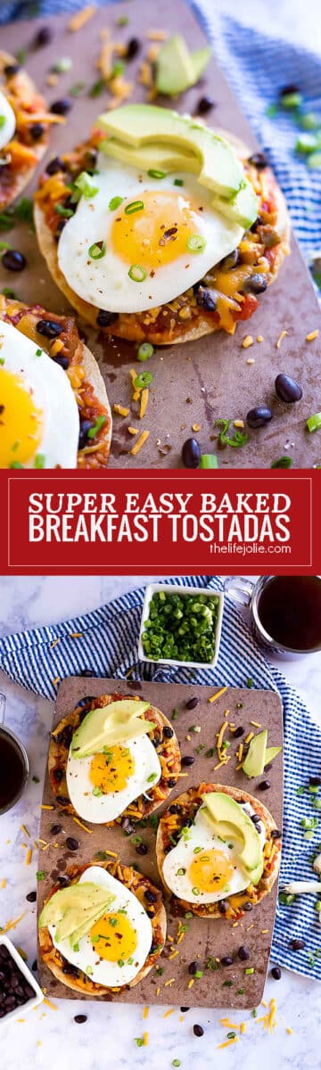 Super Easy Baked Breakfast Tostadas