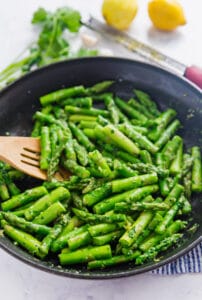 Sautéed Asparagus with Parmesan Gremolata
