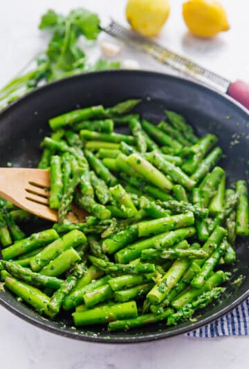 Sautéed Asparagus with Parmesan Gremolata