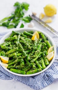 Sautéed Asparagus with Parmesan Gremolata