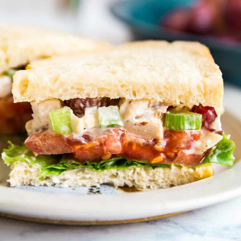 Copycat Panera Bread Napa Almond Chicken Salad Sandwich